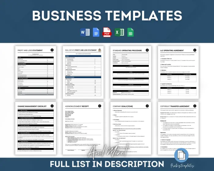 All HR & Business Templates Bundle | ProBizTemplates