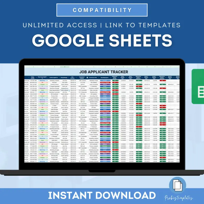 Job Applicant Tracker Dashboard | ProBizTemplates