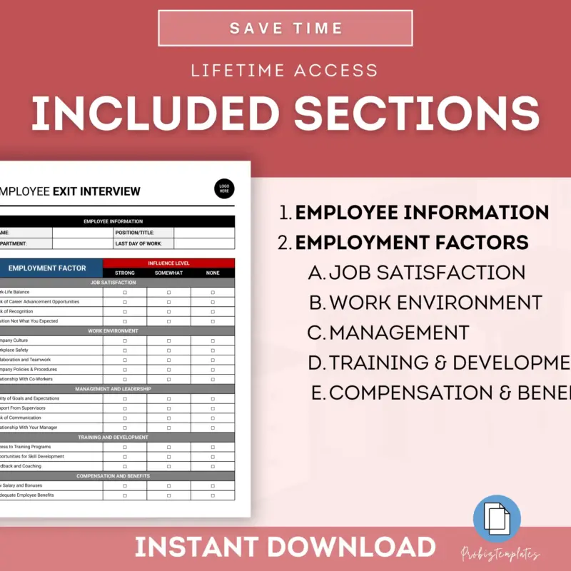 Employee Exit Interview Template | ProBizTemplates