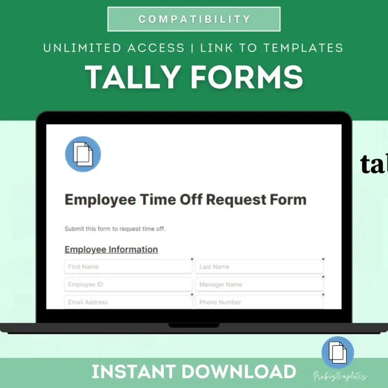 Employee Time Off Request Online Form Template | ProBizTemplates