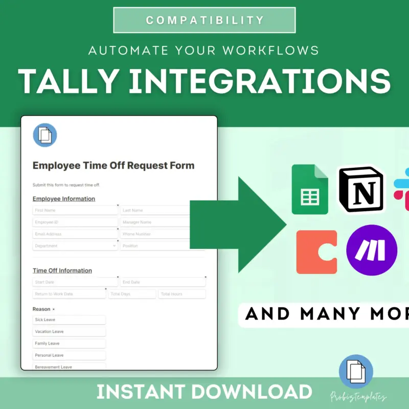 Employee Time Off Request Online Form Template | ProBizTemplates