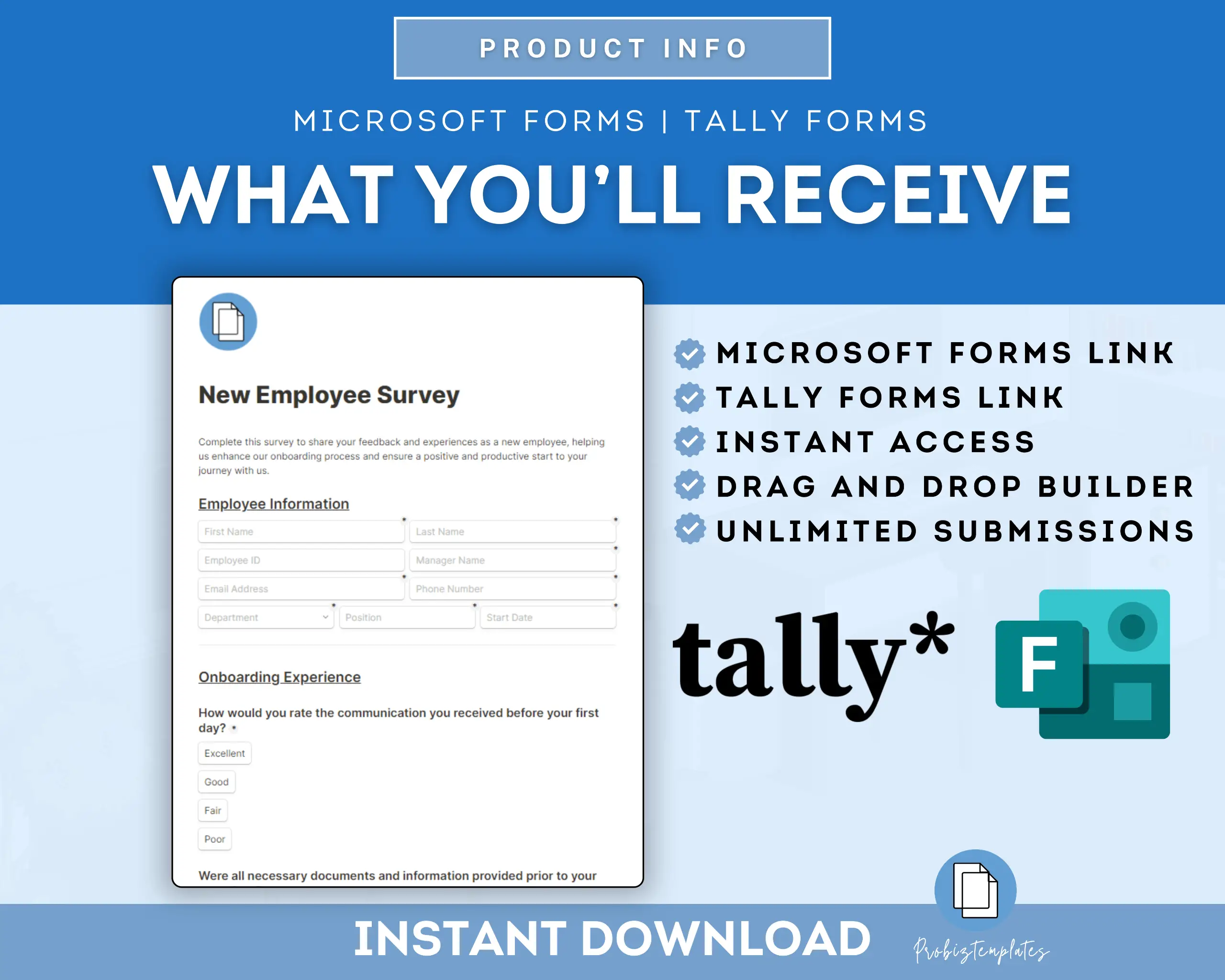 New Employee Online Survey Template | ProBizTemplates