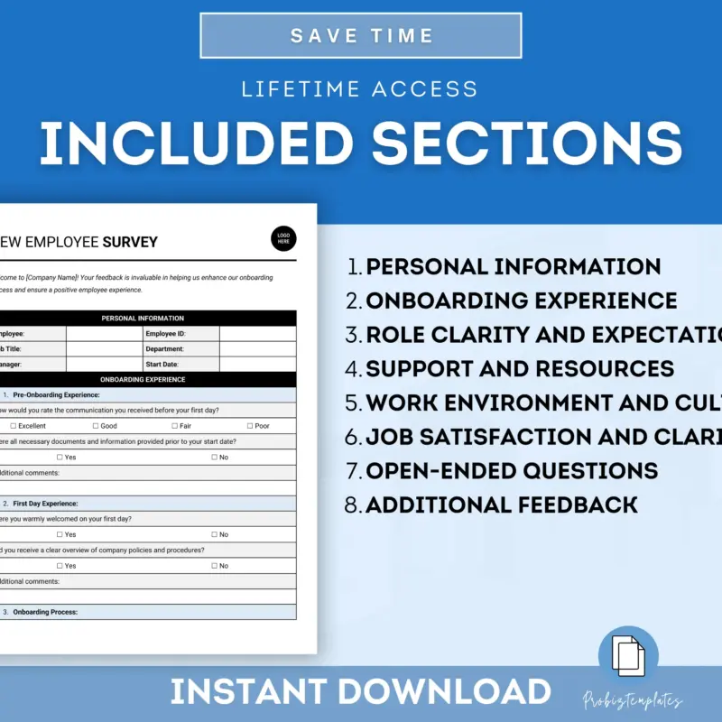 New Employee Survey Template | ProBizTemplates