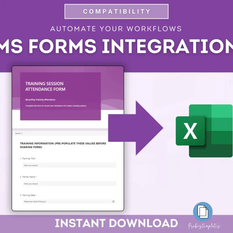 Training Attendance Record Check-In Form Template | ProBizTemplates