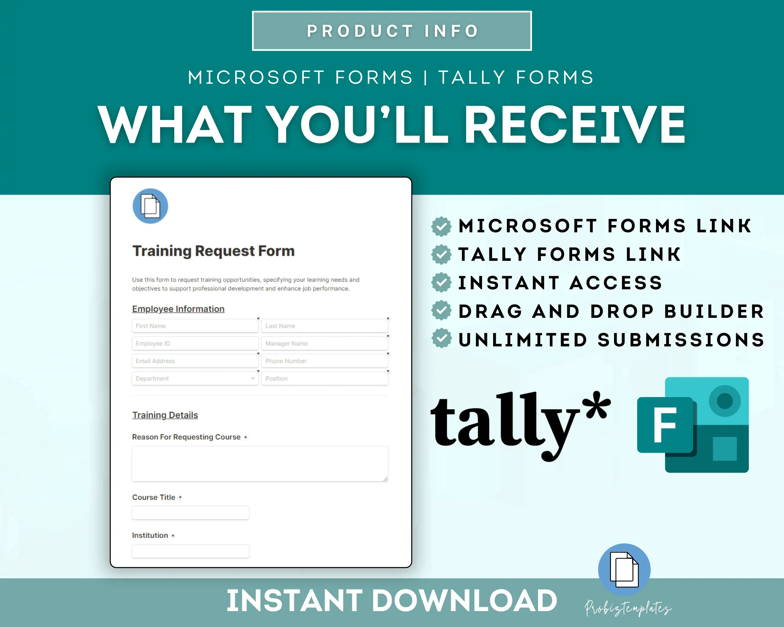 Employee Training Request Online Form Template | ProBizTemplates