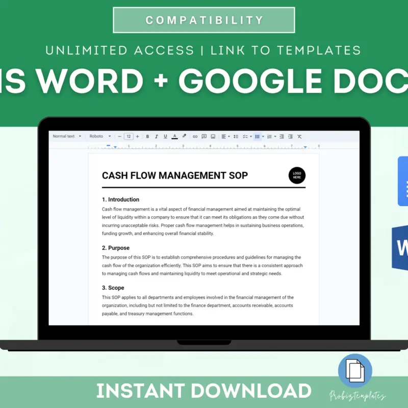 Cash Flow Management SOP Template | ProBizTemplates
