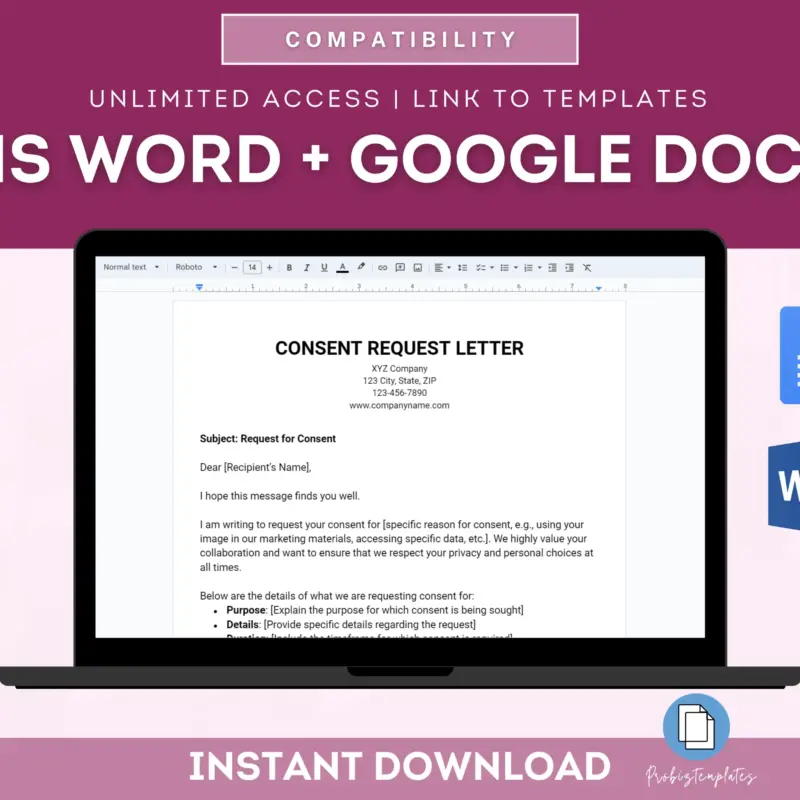 Consent Request Letter Template | ProBizTemplates