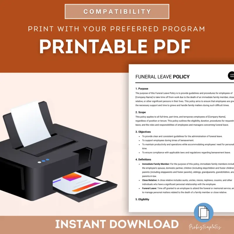 Funeral Leave Policy Template | ProBizTemplates