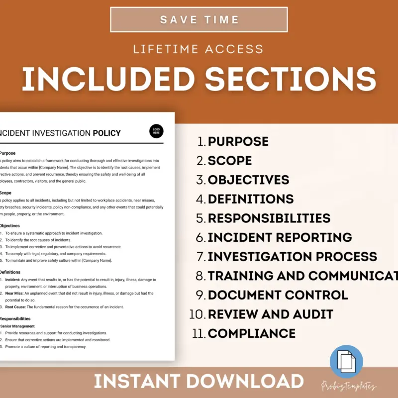 Incident Investigation Policy Template | ProBizTemplates