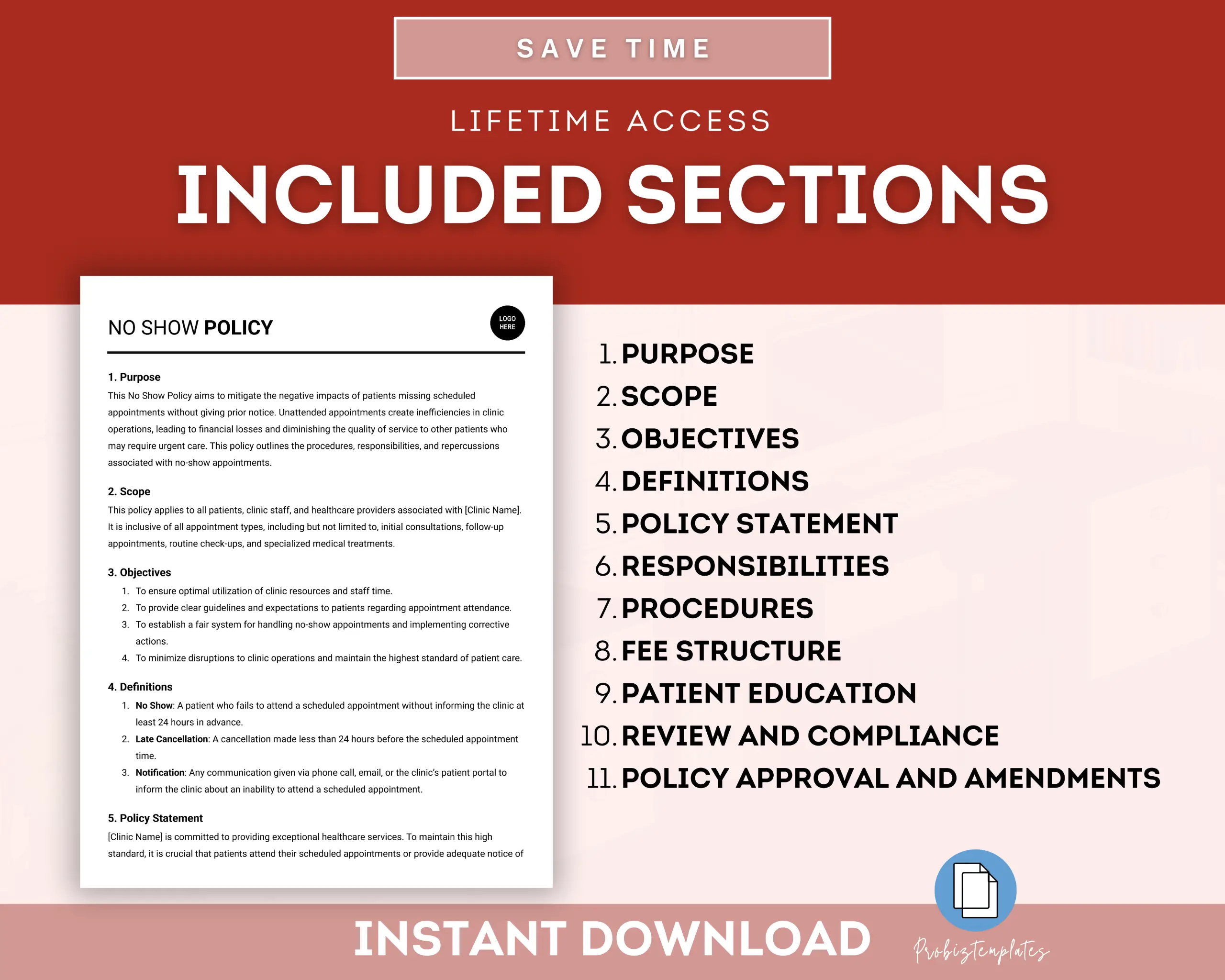 No Show Policy Template | ProBizTemplates