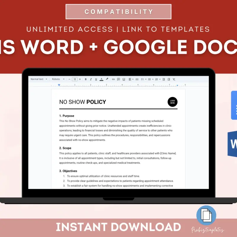 No Show Policy Template | ProBizTemplates