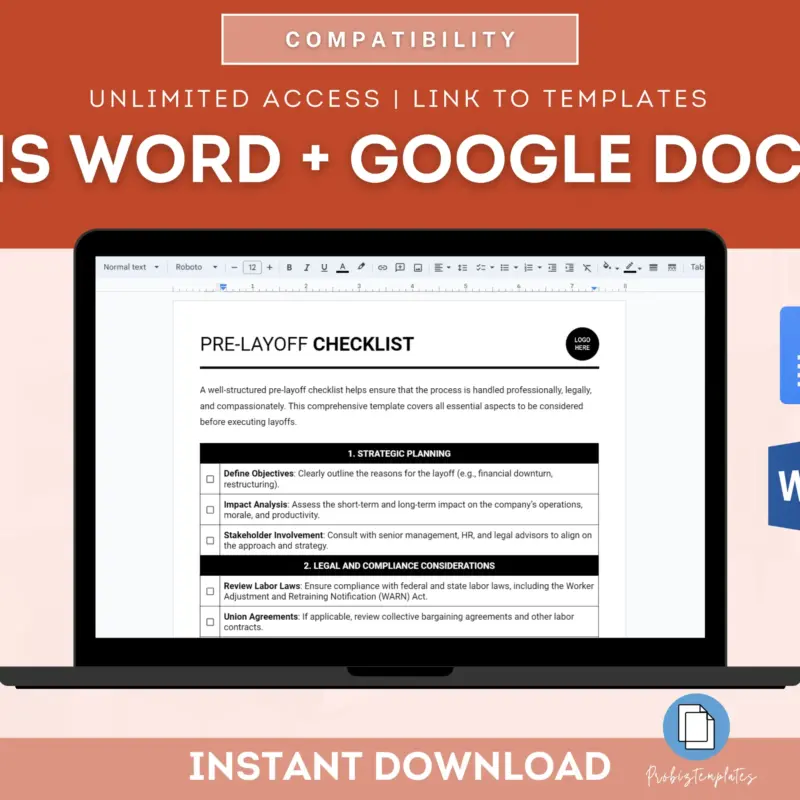 Pre-Layoff Checklist | ProBizTemplates