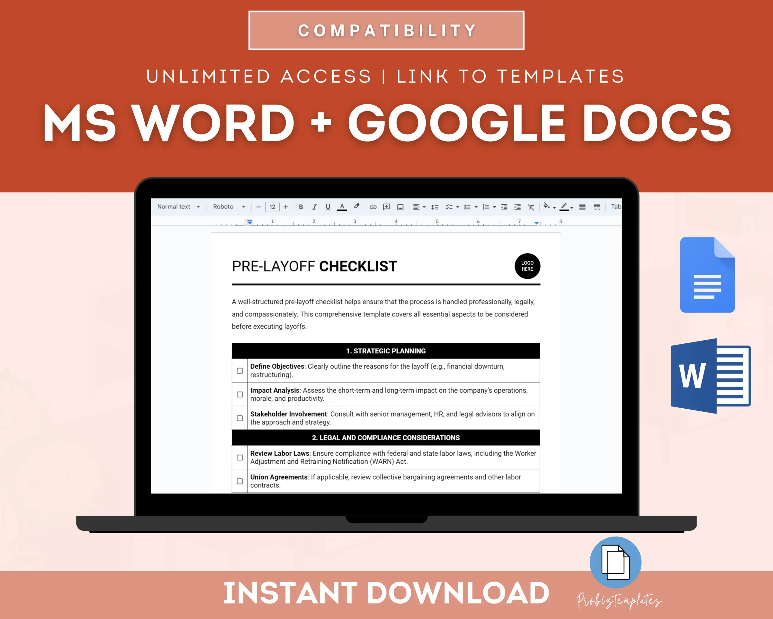 Pre-Layoff Checklist | ProBizTemplates