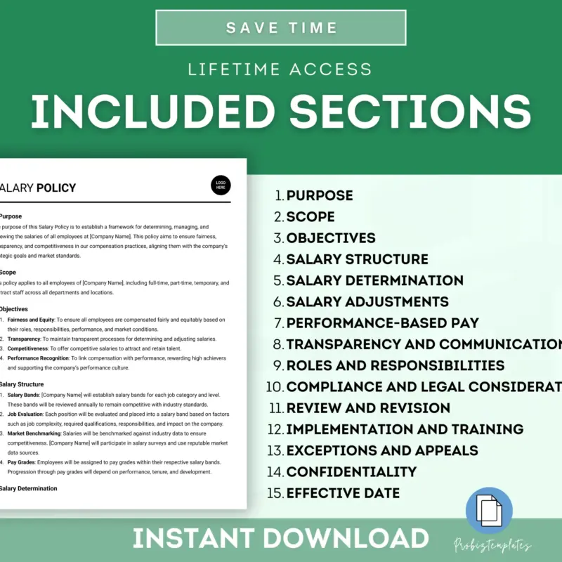 Salary Policy Template | ProBizTemplates
