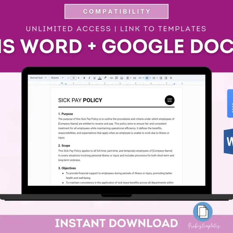 Sick Pay Policy Template | ProBizTemplates