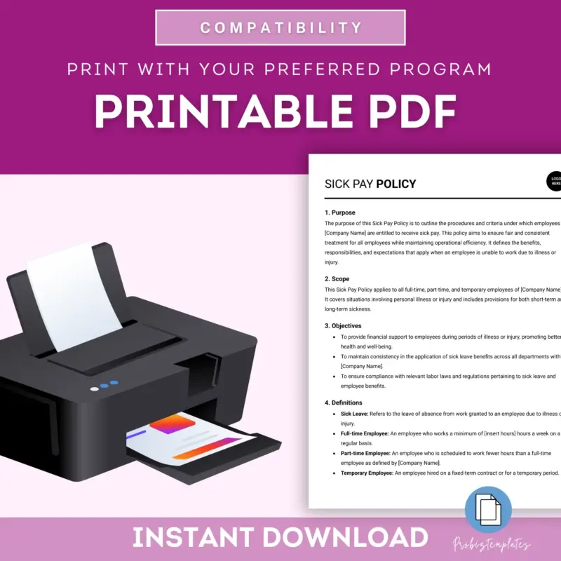 Sick Pay Policy Template | ProBizTemplates